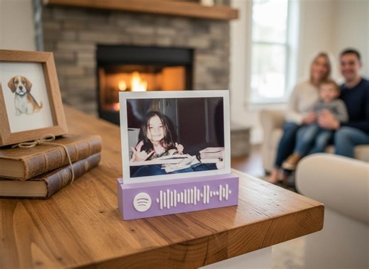 Spotify Code Photo Block Stand | Custom 3D Printed Song Plaque | Personalized Anniversary Picture Frame - Etsy