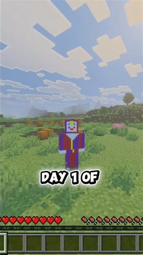 Day 1 of mining a chunk #minecraftshorts #challenge #day1