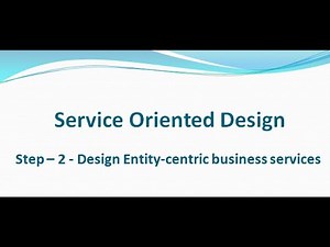 Service Oriented Design - Phase 2 - Design Entity-centric Business Service