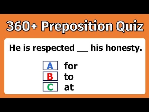 Preposition Quiz | 360 + Preposition Quiz | Grammar Quiz In English