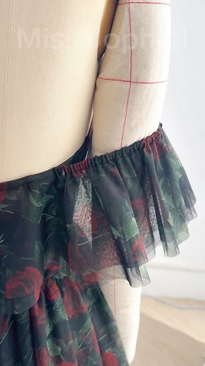 93K views · 1.4K reactions | Custom orders—— Off the shoulder corset black floral print tiered prom dress #dress #gown #fashion #hautecouture | Miss Jophiel | Facebook