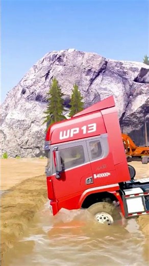 Spintires MudRunner: Scary road… 😬 No problem! Who wins — 1, 2 or 3? 🏆 #SpintiresMudRunner