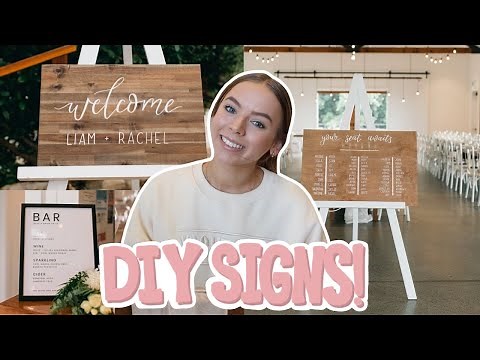 HOW TO MAKE DIY WEDDING SIGNS | affordable & no Cricut needed!