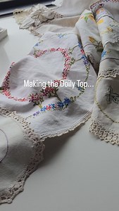 1.5K views · 1.5K reactions | If you want to upcycle your grandma's doilies, or your own secret collection, my tutorial shows you how. Simple instructions for beginner upcyclers. #upcycleworkshop #upcyclinginspiration #reworkedclothing #doilies #vintageupcycle #vintagelinen #upcycledclothing #refashionedclothing #slowfashiondesigner #refashioned #slowfashiondesign | Upcycled Artistry | Facebook
