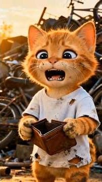 The rusted bicycle frame.#cat#aicat#meow#story#cinemeow#shorts