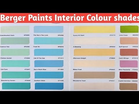 Berger Paints colour chart|| Berger Paints colour combination with code|| interior colour shades
