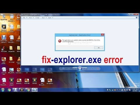 How to remove explorer.exe error message in windows 7 ,8,8.1