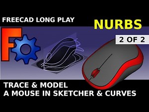 FreeCAD: Part 2 Model a 3D Mouse from 2D trace Sketcher and Curves Workbench Beginners Tutorial