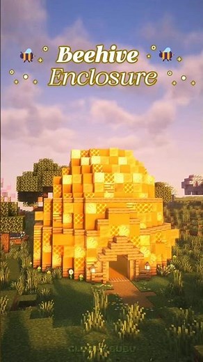 minecraft beehive enclosure🐝☆ #minecraft #minecraftbuilds #minecraftshorts #minecraftsurvival #bee