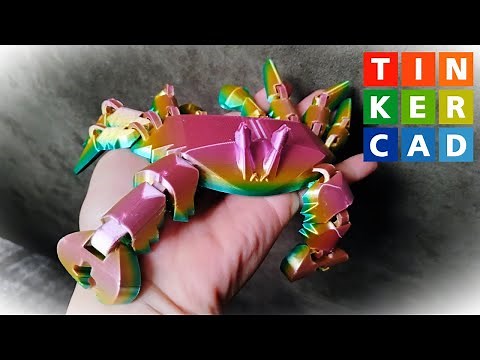 Using (ONLY) The Tinkercad Sketch Tool To Make An Articulated Model! Fun Challenge!!!