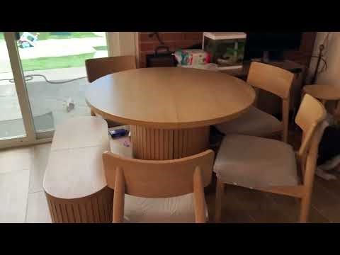 Transformer Table, Solid Wood Extendable Round Dining Table Review, great, it works just as expected