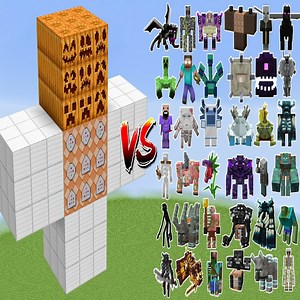 2.7K views · 29 reactions | ALPHA MUTANT IRON GOLEM VS All Minecraft Bosses, Herobrine, Warden, Wither Storm. | Minecraft Animation Game | Facebook