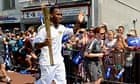 Didier Drogba carries Olympic torch in relay - video