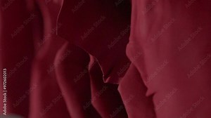 Organic Leather Animal Hides Hanging In A Textiles Manufacturing Plant, Close Up Shot.