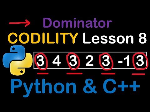 Dominator in Python and C++ Codility Solutions Lesson 8