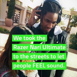 1.4K reactions · 1.6K shares | We took the Razer Nari Ultimate into the streets to give everyone a feel of the intelligent haptic technology, Razer HyperSense. Find out what happens. | Razer | Facebook