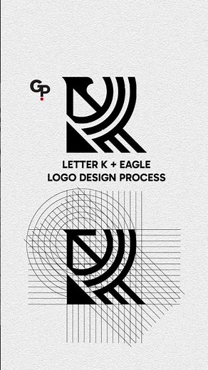 Minimalist Logo Design Process | Letter K + Eagle Logo | Adobe Illustrator Tutorial #logo