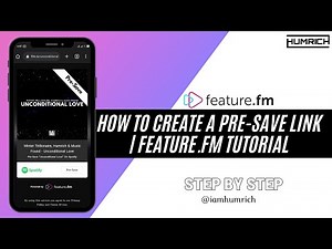 How To Create A Pre-Save Link | Feature.Fm Tutorial.