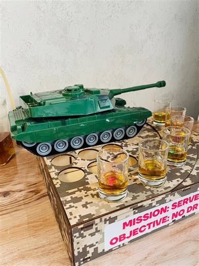 Self-powered Tank Alcohol Pourer: Wireless Military Gift & Whiskey Station - Etsy Australia