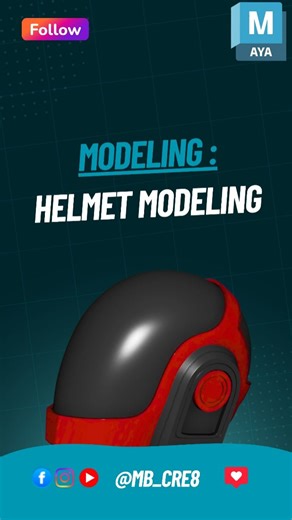 MB_Cre8 | 2D/3D Artist | Maya Modeling Tutorial: "HELMET" Edition! Get started with 3D modeling in Maya! . . . . . . #3dmodeling #gamedev #gameassets... | Instagram