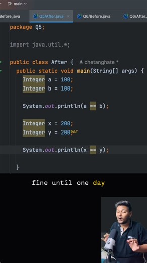 Chetan Ghate on Instagram: "Integer Comparison In Java ✅"
