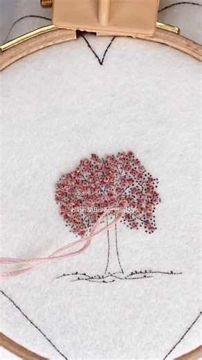 Blossom trees are just so pretty 🌸 You can embroider your own using the Betty embroidery kit, available as a hoop or heart 🩷 www.hannahburburydesigns.co.uk/shop . . . #hannahburburydesigns #handembroidery #embroider #blossom #embroidery | Hannah Burbury Designs