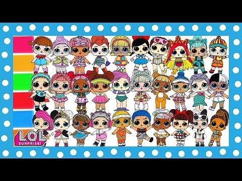 LOL Surprise Dolls Coloring Book Page Compilation Waves L.O.L. Surprise! Dolls | HAPPILY SNOWBALL