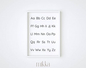 Alphabet Poster, Black and White Alphabet, Monochrome Alphabet, Classroom ABC Print (DIGITAL DOWNLOAD) - Etsy Canada