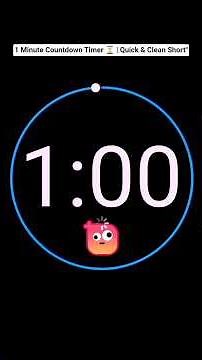 1 Minute Countdown Timer ⏳ | Quick & Clean Short"