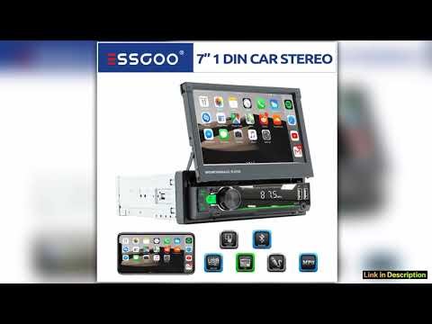 ESSGOO 7 Single 1 DIN Car Stereo Head Unit Radio MP5 Player Bluetooth Handsfree Mirror Link FM USB
