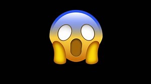 Screaming in Fear Animated Emoji. Alpha channel, transparent background. 4K resolution loop animation.