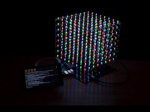 Raspberry Pi controlling a LED cube with Python