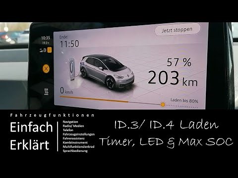VW ID3 ID4- Laden | Abfahrts Timer einstellen inkl. Klimatisierung | Max Soc | Nachststrom Tarife
