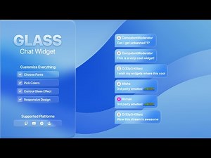 Glass Chat Widget for Twitch & YouTube – Modern Transparent Overlay (OBS Studio & StreamElements)