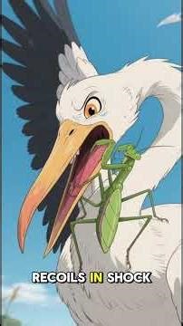 Praying Mantis Defeats Pelican – Beak Lock Surprise