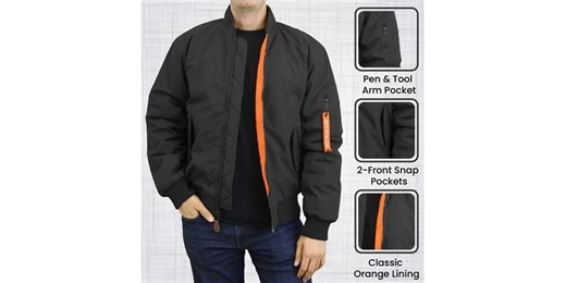 Mens Heavyweight Flight Bomber Jacket
