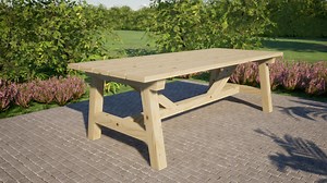 Farm Table Plans: DIY Outdoor Table (96x39 In) (PDF) - Etsy