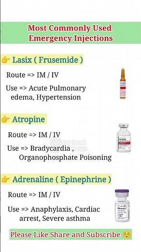 Commonly Used Emergency injection #emergency #injection #medicine