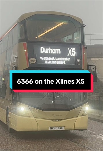 Go North East 6366 NK70 BYC a Wrightbus Streetdeck Xlines X1 branded seen operating the 14:30 Xlines X5 to Durham. #gonortheast #buses #fyp #publictransport #consett