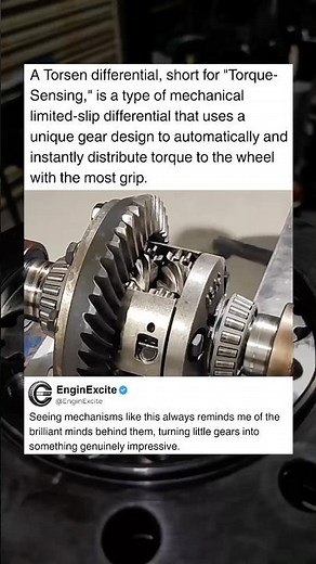 Torsen Limited Slip Differential #car #engineering #unique