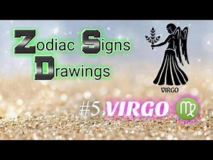 ZODIAC SIGNS SERIES DRAWING / #5. VIRGO ♍/ EASY METHODE / STEP BY STEP