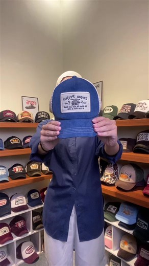 Stylish Royal Blue Corduroy Trucker Hat