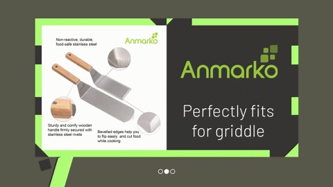 Metal Spatula Set - Griddle Long Spatula - Teppanyaki spatulas - Griddle Scraper and Pancake Flipper or Hamburger Turner - Stainless Steel Utensil great for BBQ Grill Flat Top - Commercial Grade