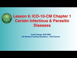 Lesson 6 Chapter 1 | Infectious Diseases ICD-10-CM | Sepsis, HIV, TB