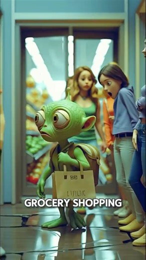 Alien Grocery Fail Gone Wrong 😂🥔 #funny #viral #shorts