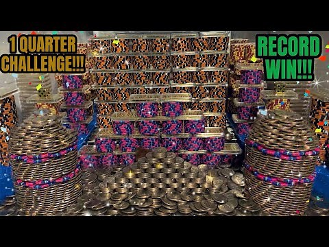 🔵(MUST SEE) 1 QUARTER CHALLENGE $15,000,000 BUY IN!!! HIGH RISK COIN PUSHER!!! (RECORD WIN)