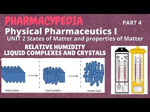 RELATIVE HUMIDITY, LIQUID COMPLEXES AND CRYSTALS | PHYSICAL PHARMACEUTICS 1 | UNIT 2 | B.PHARM 3RD
