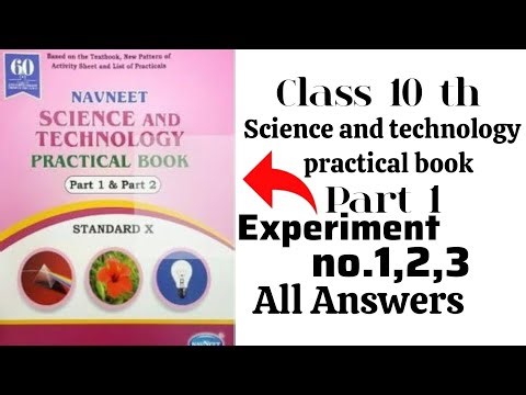 Science and technology practical book 10th part1 experiment no.1,2,3 all answers #mastertanmayshinde