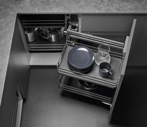 [Hot Item] Kitchen Cabinet Storage Rack Steel Soft Close Magic Corner Shelf