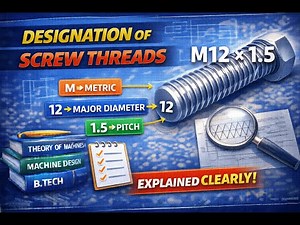 Designation of Screw Threads | Mechanical Engineering | Machine Design